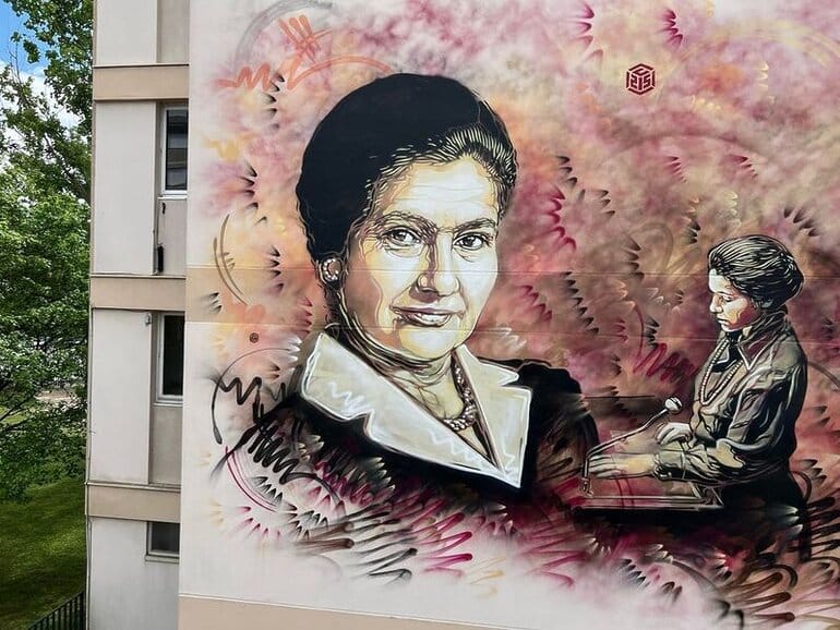 Le street-artiste C215 rend hommage à Simone Veil